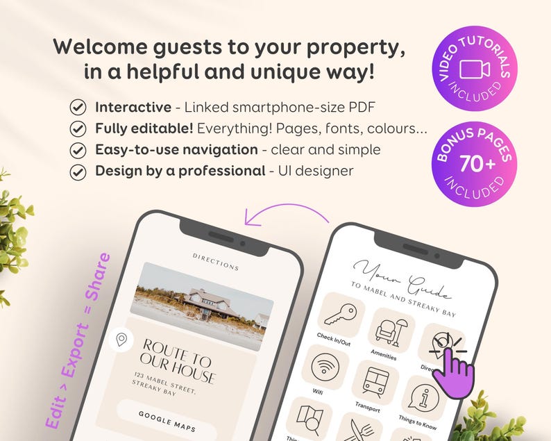 Airbnb Welcome Book Template: Editable Digital Guest Guide for Rentals ...