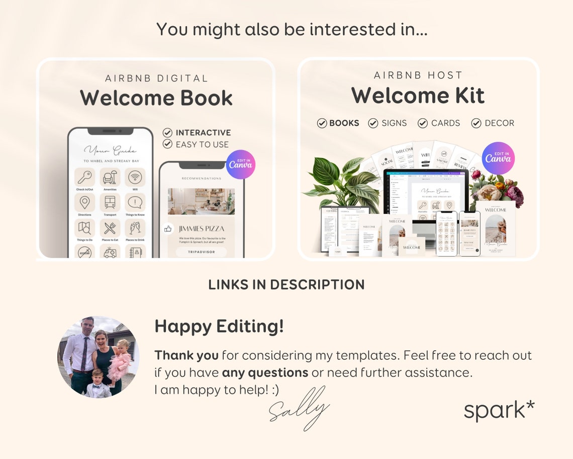 Airbnb Welcome Letter Template Airbnb Canva Short Term Rental Thank You ...