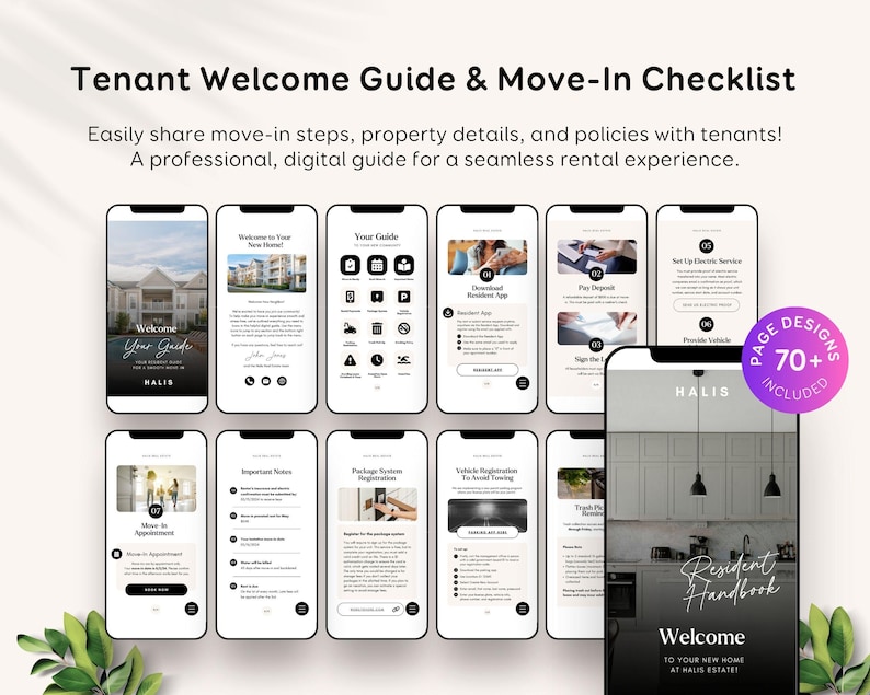 Tenant Welcome Packet, Editable Move-in Guide (digital & Printable) RE1 ...