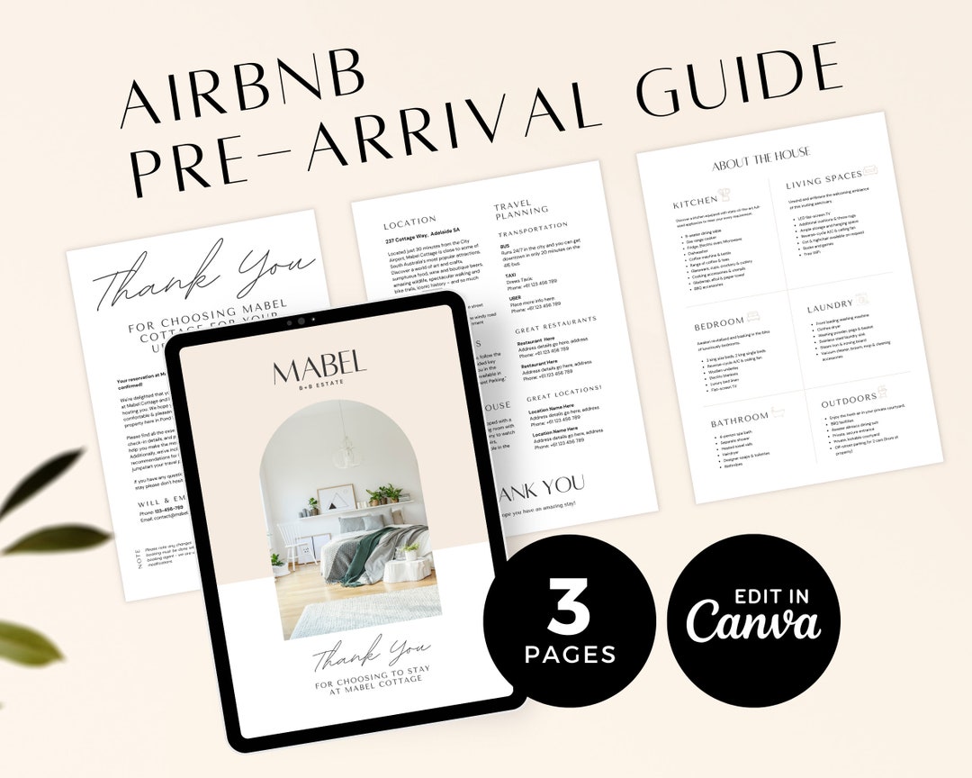 Modern Airbnb Welcome Letter Template, Welcome Letter Vrbo, Thank You ...