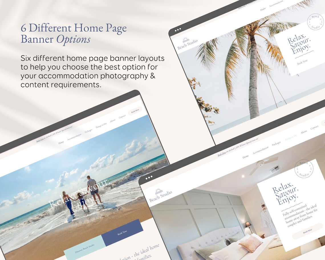 Airbnb Booking Website Template Premium Wix Theme Short Term Vacation ...