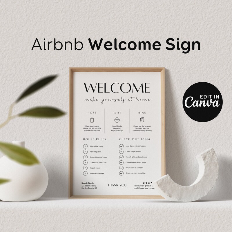 Airbnb Welcome Sign - Etsy