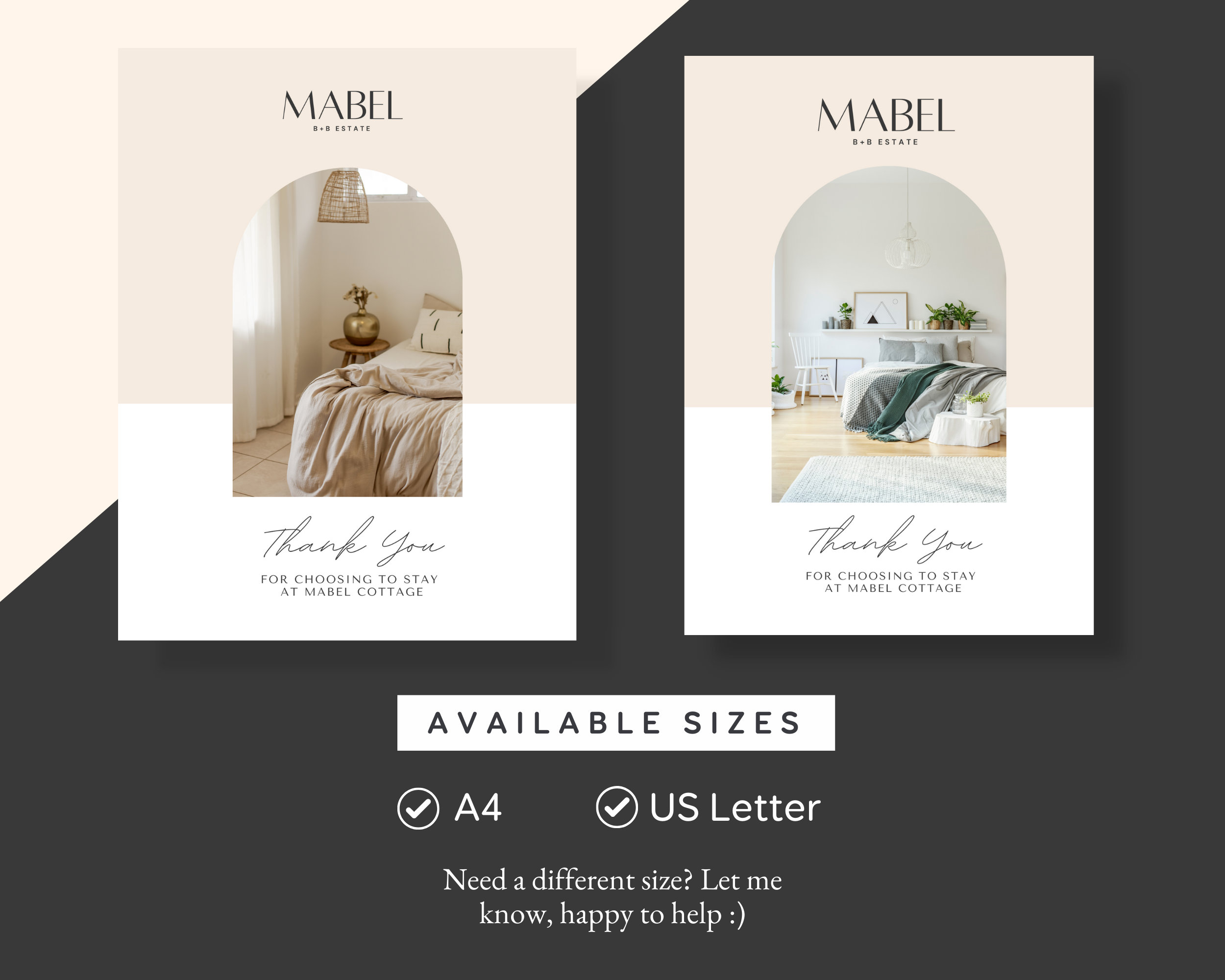 Modern Airbnb Welcome Letter Template, Welcome Letter Vrbo, Thank You ...