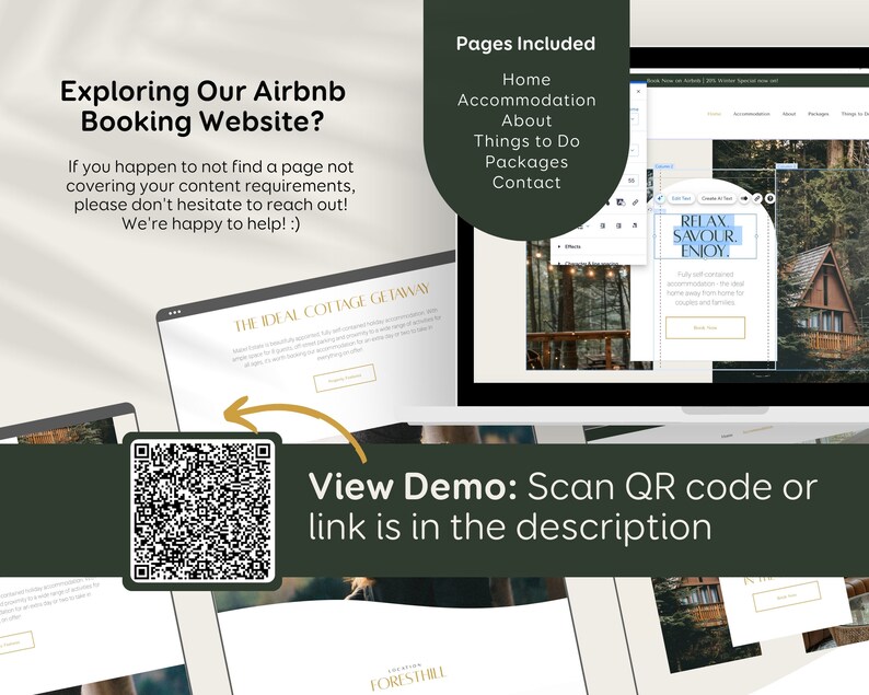 Vacation Rental Website Template Airbnb Wix Website Template Airbnb Wix ...