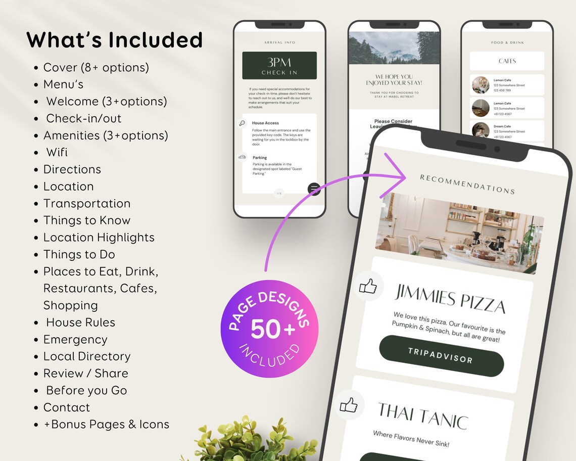 Digital Airbnb Welcome Guide Book Template for Mobile, House Manual ...