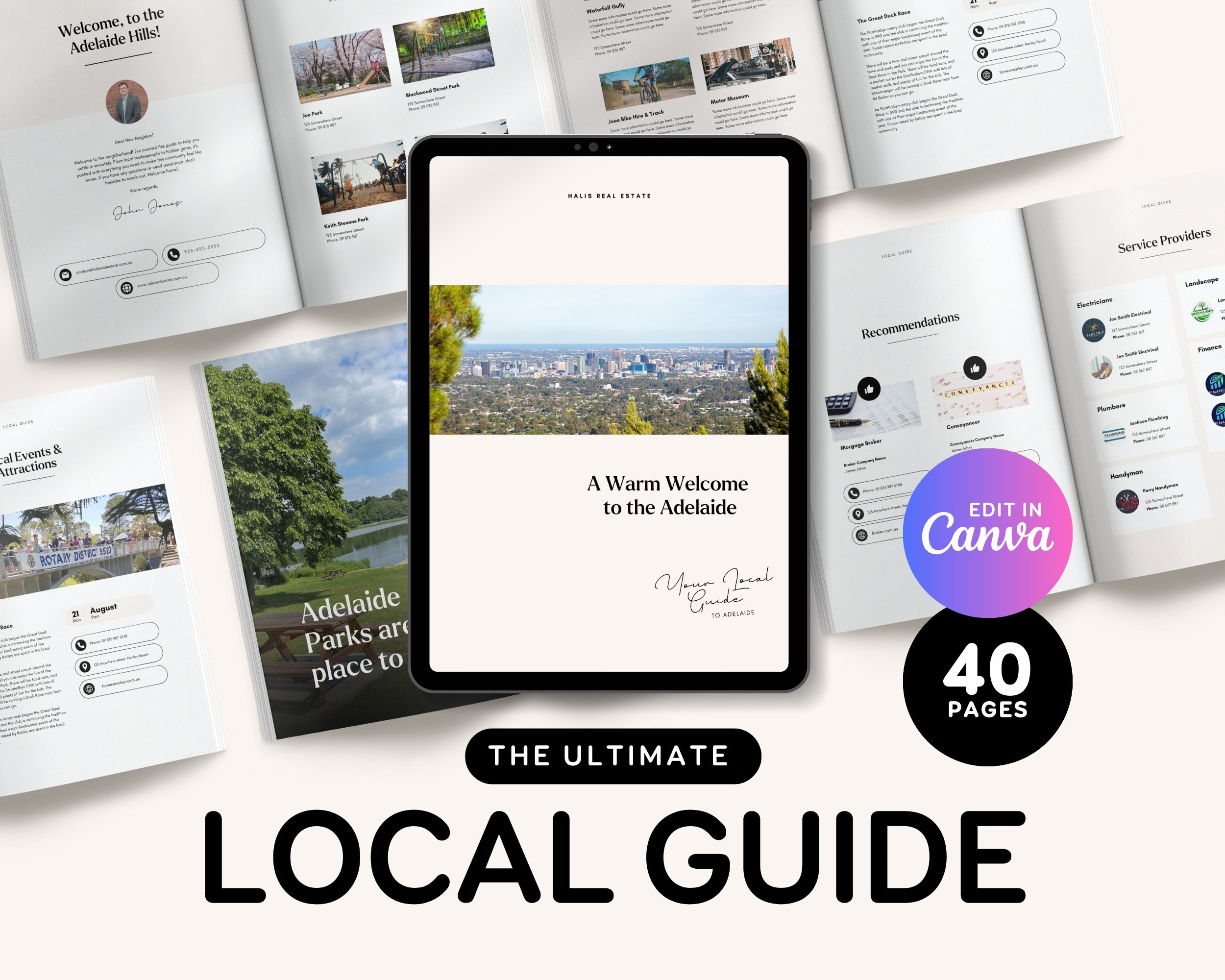 Local Community Guide Template Relocation Guide for Real Estate Realtor ...