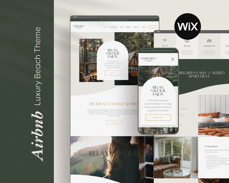 Vacation Rental Website Template Airbnb Wix Website Template Airbnb Wix ...