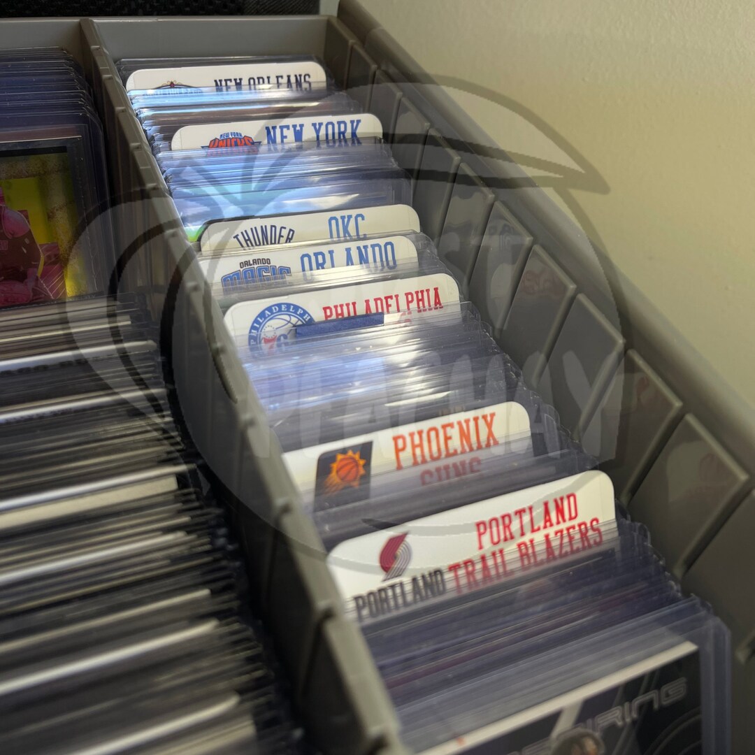 30 Customized Baseball Logo Trading Card Divider Labels Only With Tab ...