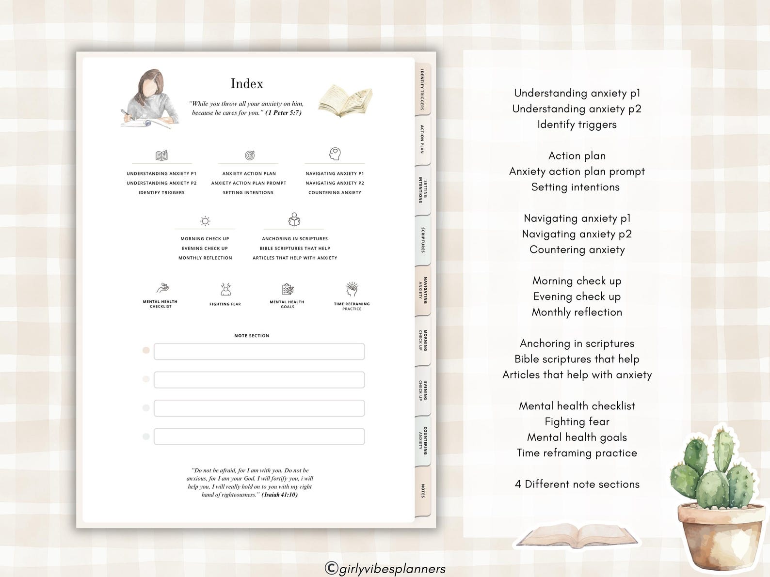 Calming Anxiety Journal: Digital Self-reflection (PDF) - Etsy