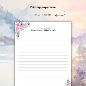 JW Invitation to the Memorial. Letter Writing Templates PDF - Etsy
