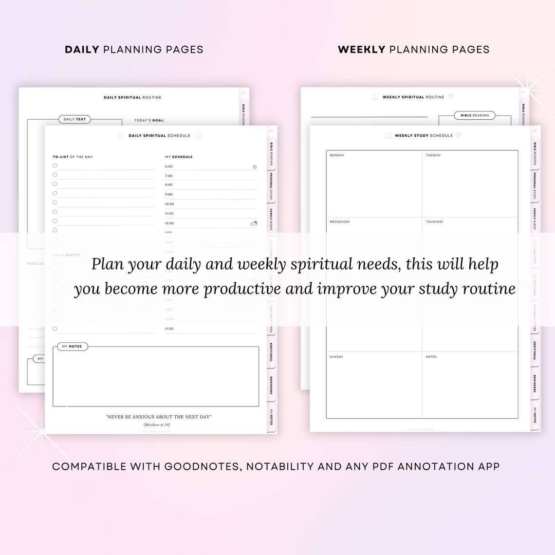 JW Digital Planner, JW Planner, Spirituality JW Planner - Etsy