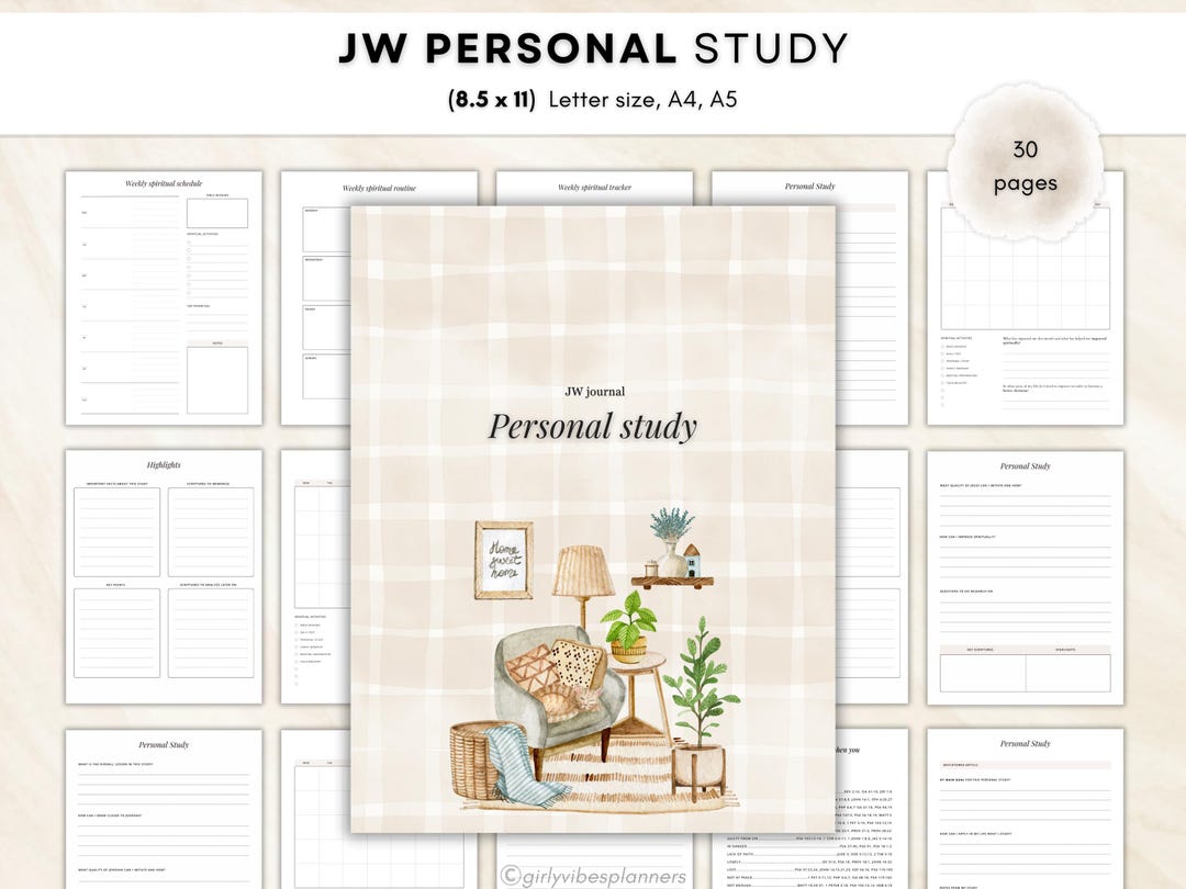 JW Personal Study PDF for Printing and Goodnotes - Etsy