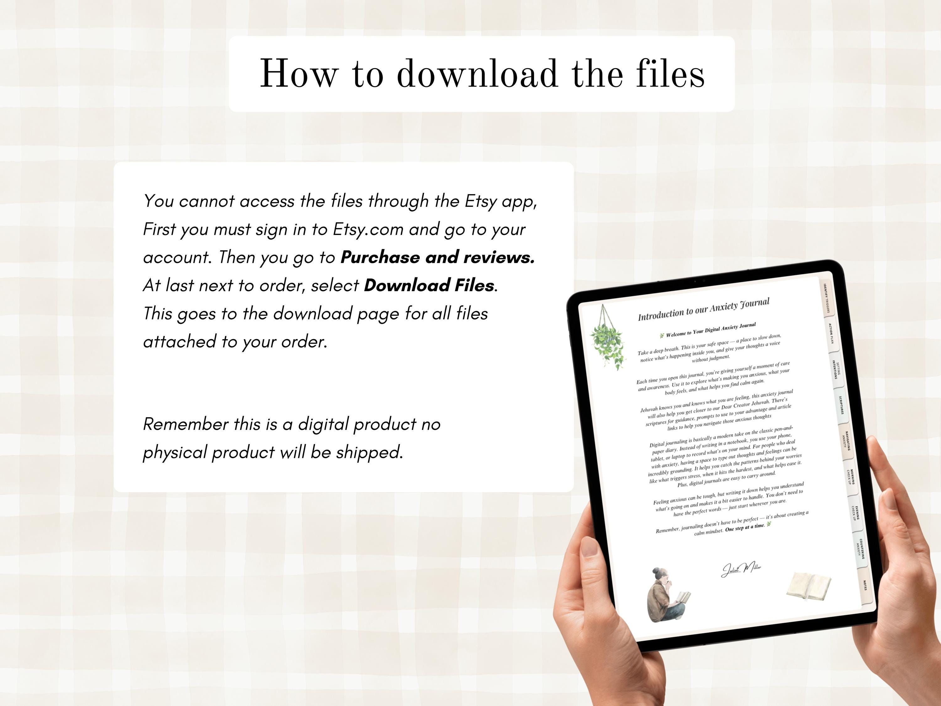 Calming Anxiety Journal: Digital Self-reflection (PDF) - Etsy