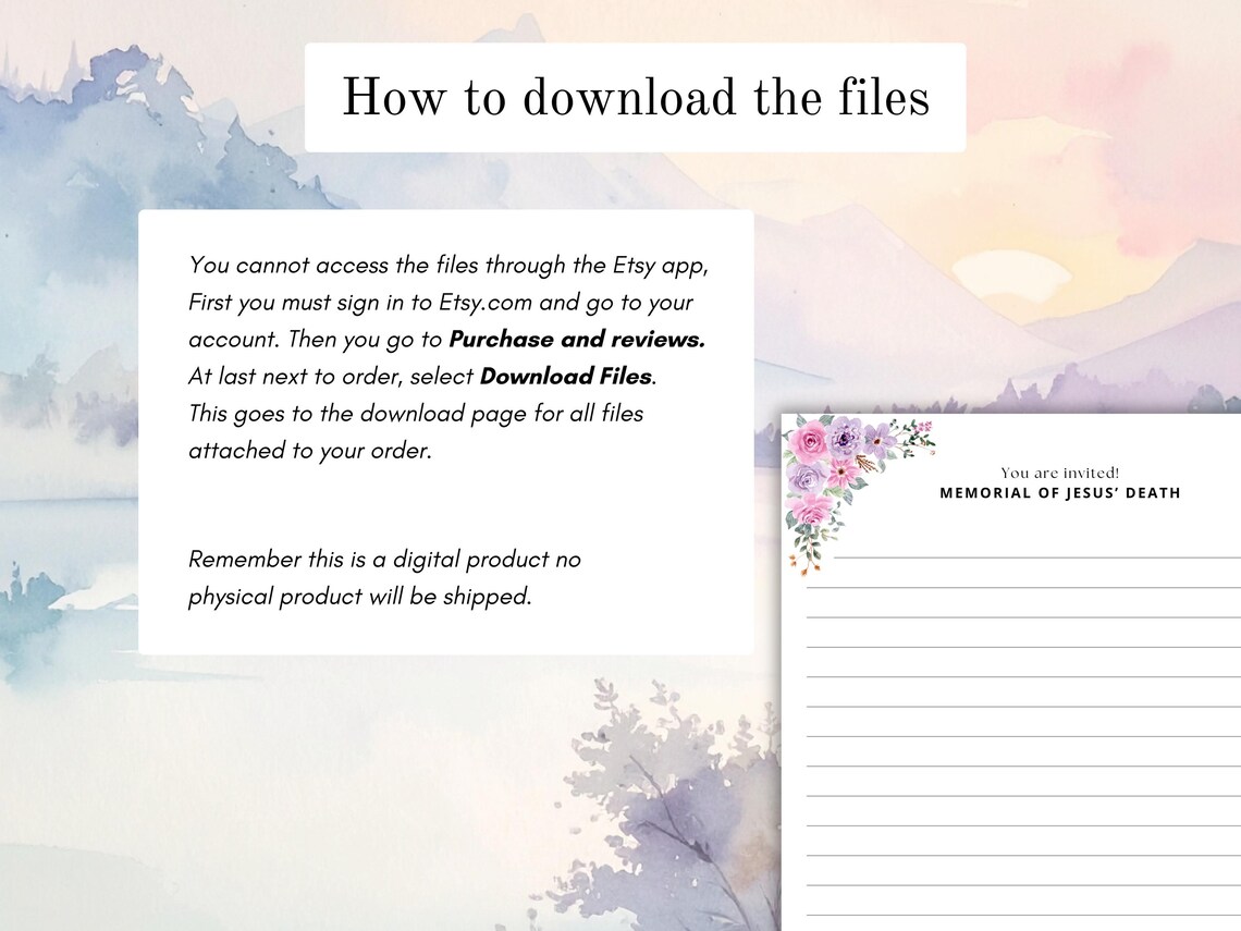 JW Invitation to the Memorial. Letter Writing Templates PDF - Etsy