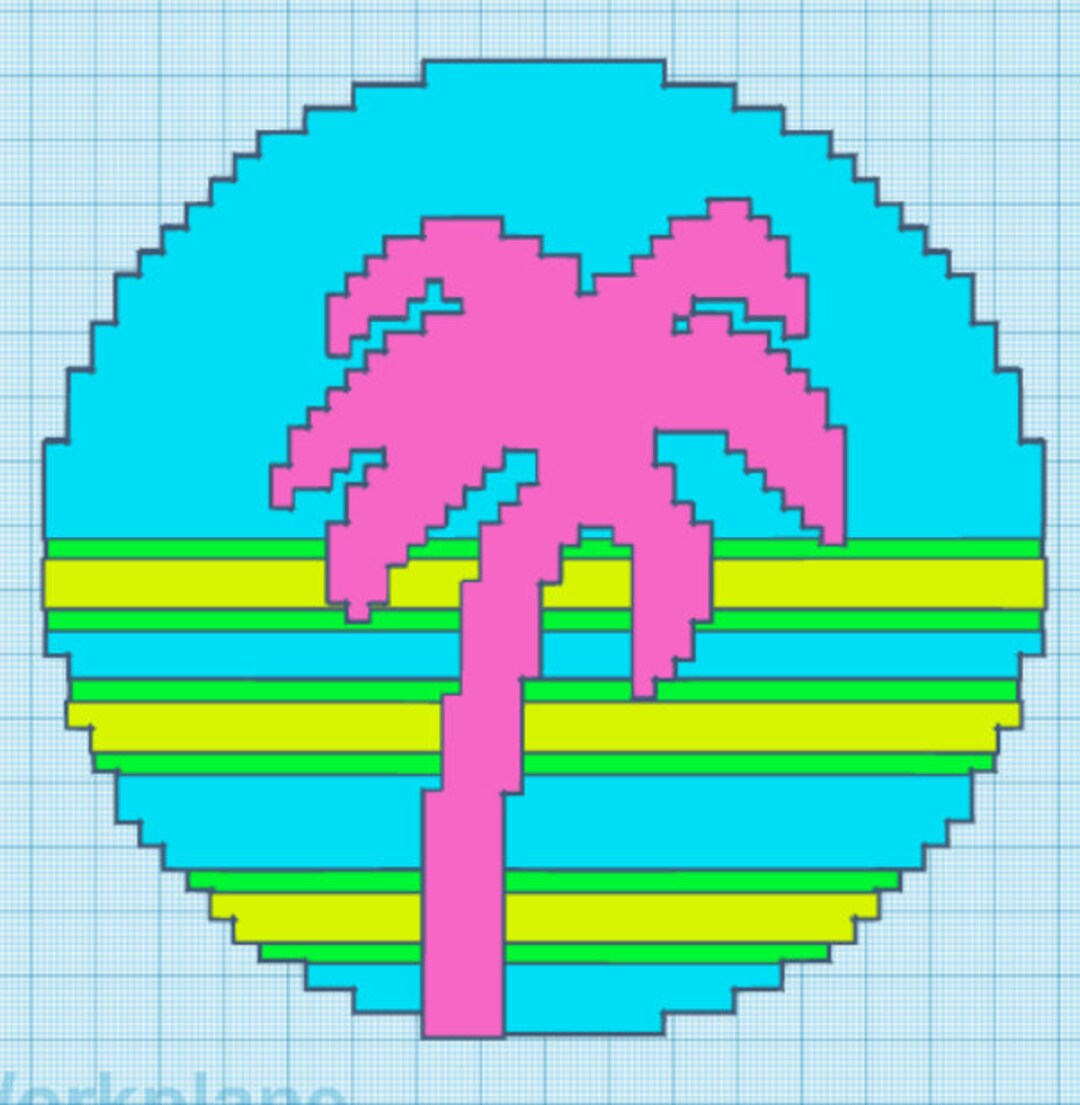 Vaporwave Outrun Synthwave Retro Palm Tree .STL File for 3D Printing - Etsy