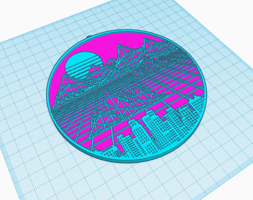 Vaporwave Outrun Synthwave Retro Wall Art .STL File for 3D Printing - Etsy