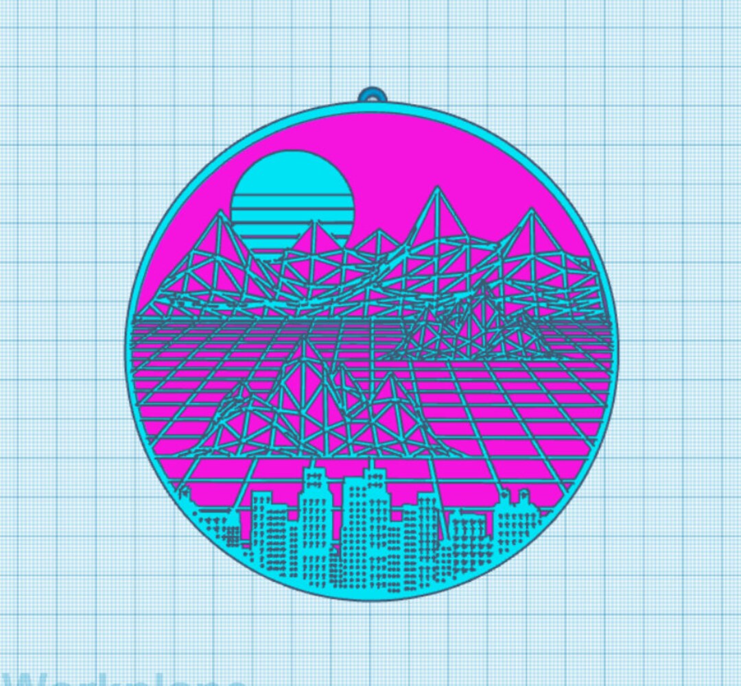 Vaporwave Outrun Synthwave Retro Wall Art .STL File for 3D Printing - Etsy