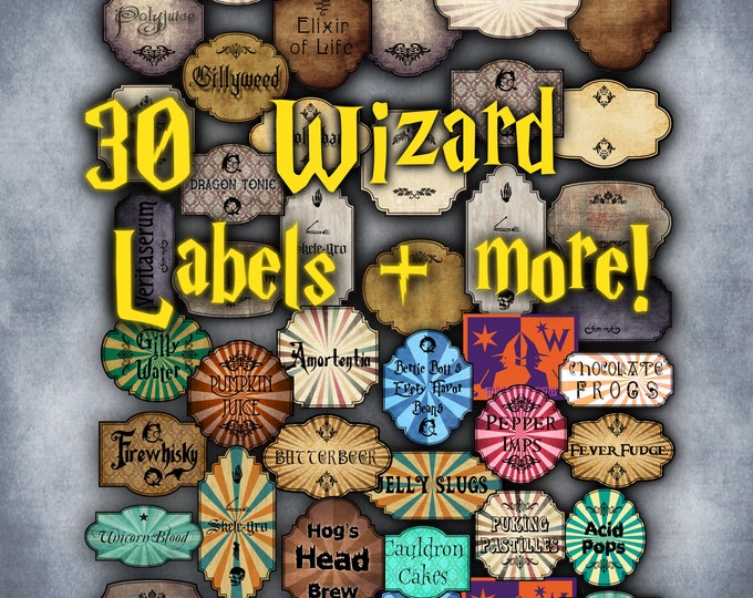 Digital Download Wizard Apothecary Potion Label POLYJUICE - Etsy
