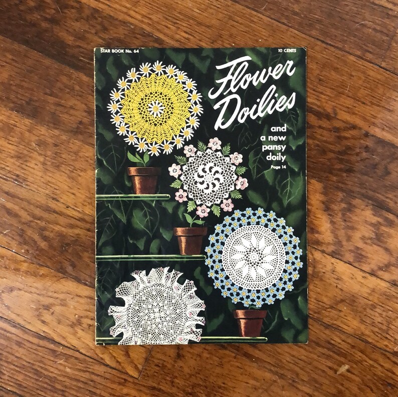 Vintage American Thread Company Star No 64 Crochet Flower Doilies ...