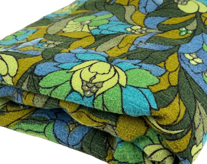 Retro Print Barkcloth Fabric Finished Large Oval Tablecloth - Etsy
