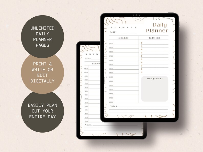Editable Daily Planner | Printable Daily Planner | Daily Planner for ...