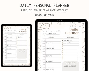 Editable Daily Planner | Printable Daily Planner | Daily Planner for ...