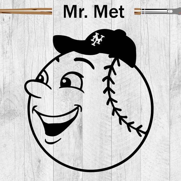 Mr. Met Svg - Etsy