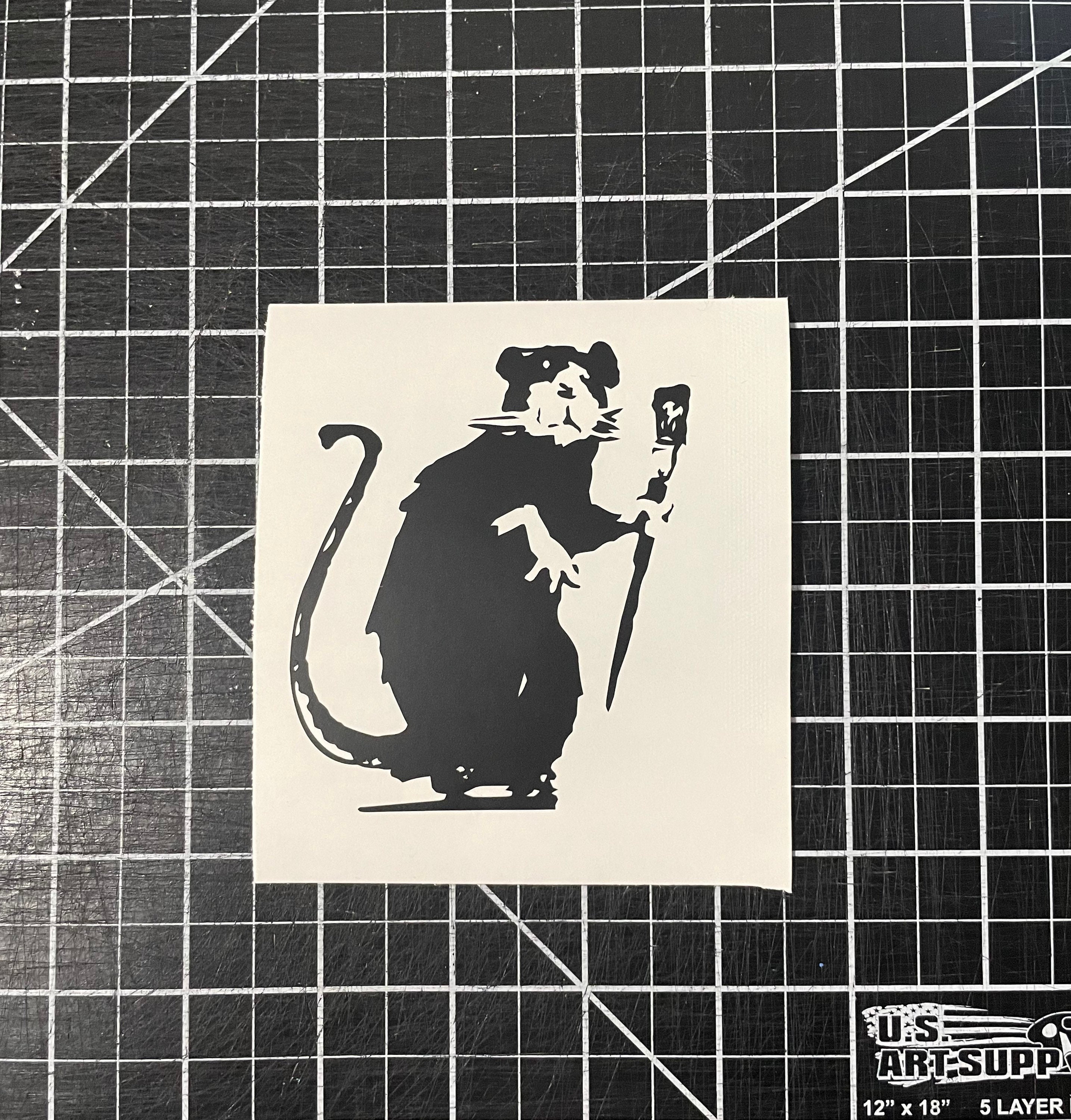Banksy Rat With Paint Brush Street Art Sticker Vinyl Decal - Etsy