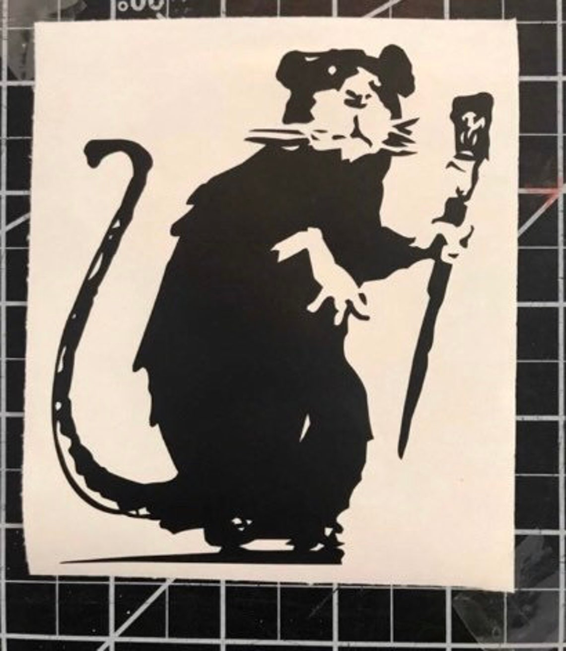 Banksy Rat With Paint Brush Street Art Sticker Vinyl Decal - Etsy
