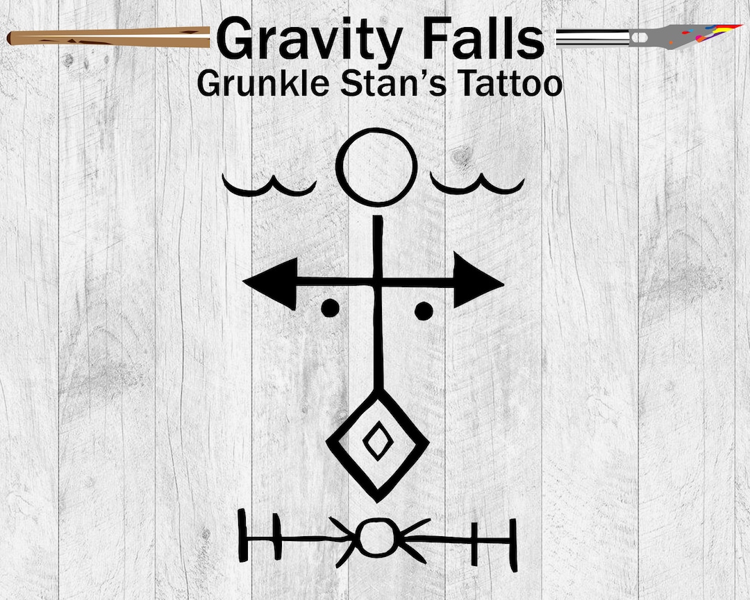 Grunkle Stan Tattoo Gravity Falls Vinyl Decal Sticker - Etsy
