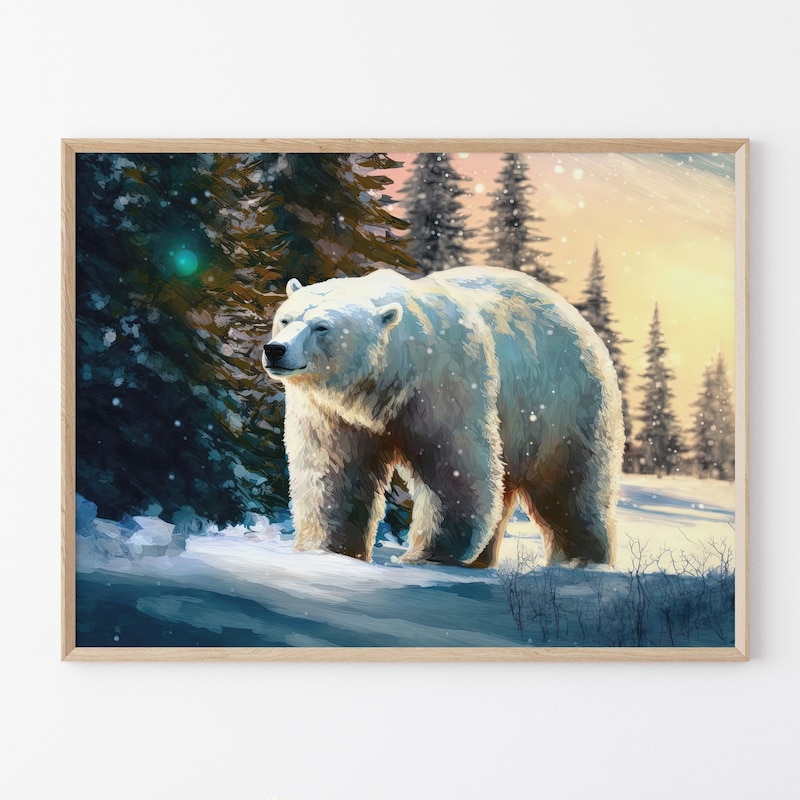 Polar Bear Art - Etsy