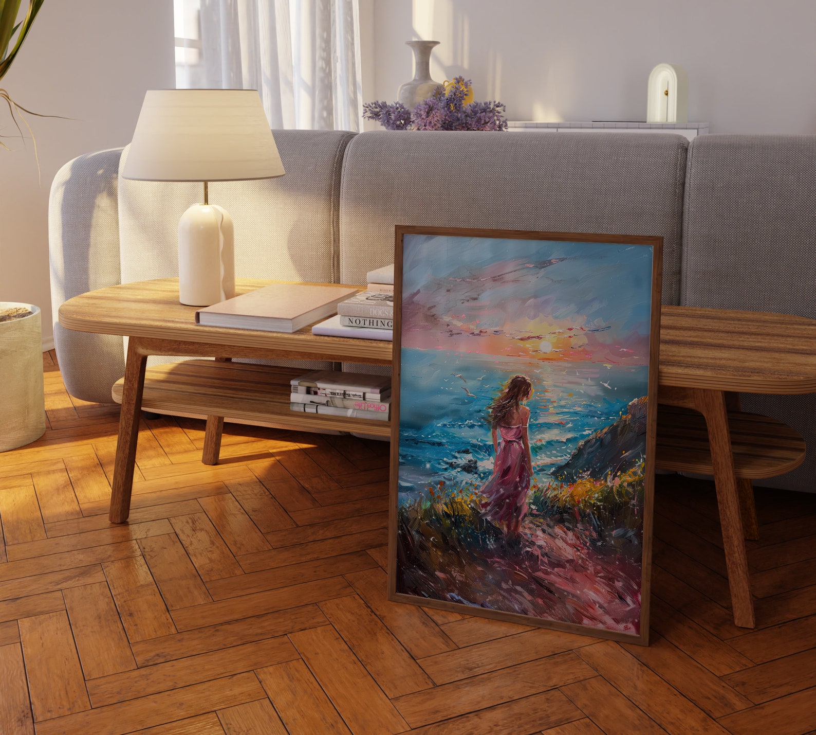 Vintage Aphrodite by the Ocean Oil Painting Print | Birth of Venus Myth ...