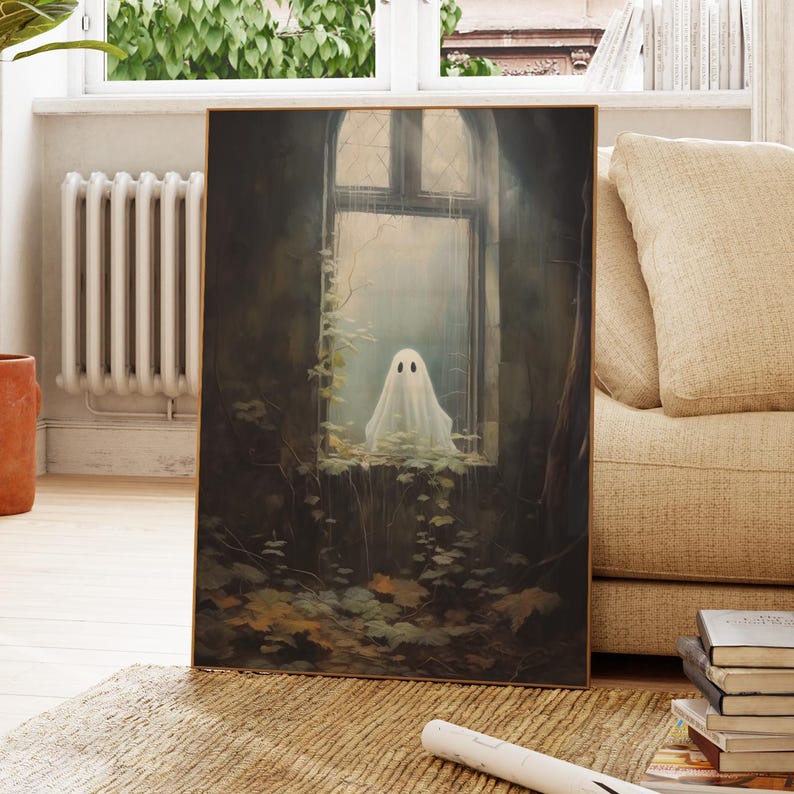 Ghost Outside Looking in Oil Painting, Vintage Poster, Art Poster Print ...