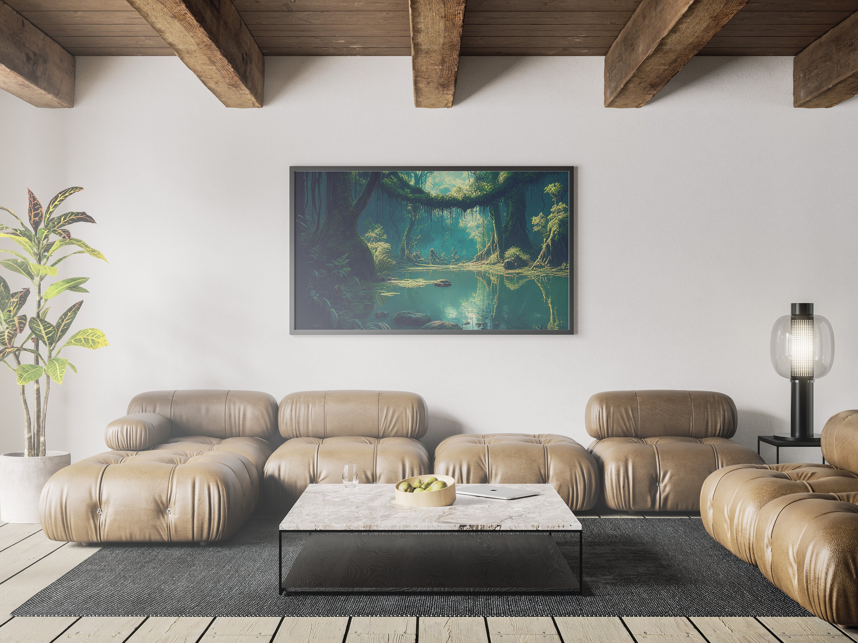 Amazon Rainforest Landscape Painting Artwork Gift for Nature - Etsy