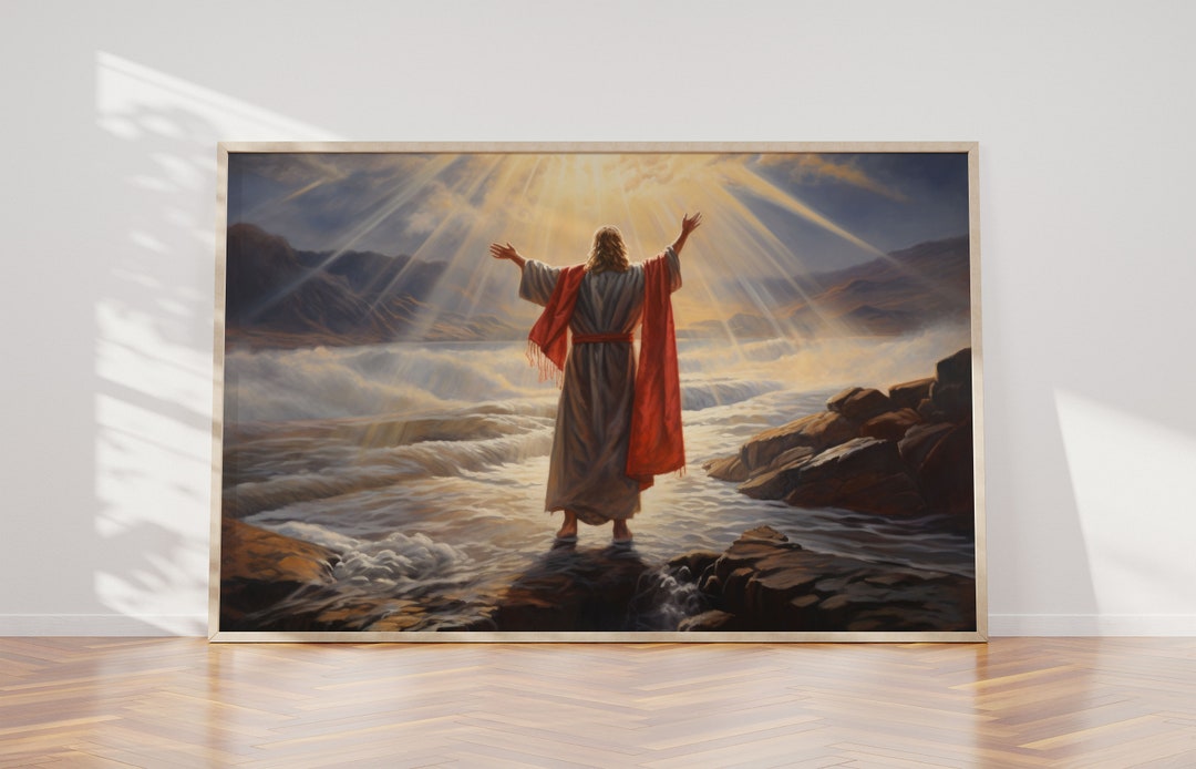 Moses Parting the Red Sea Oil Painting Print Exodus Old - Etsy UK