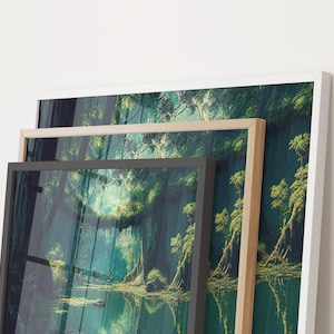 Amazon Rainforest Landscape Painting Artwork, Gift for Nature Lovers ...