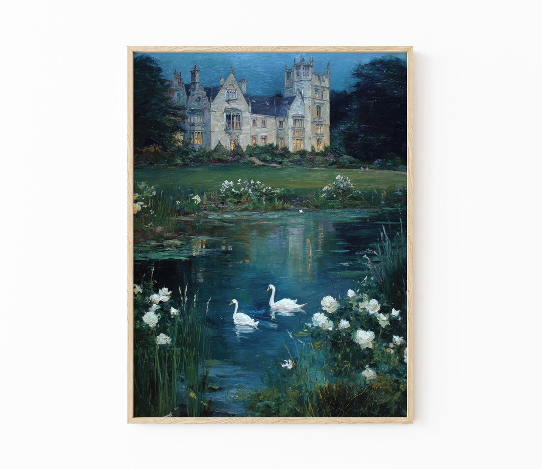 Pride and Prejudice Pemberley Estate Inspired Oil Painting Print | Jane ...
