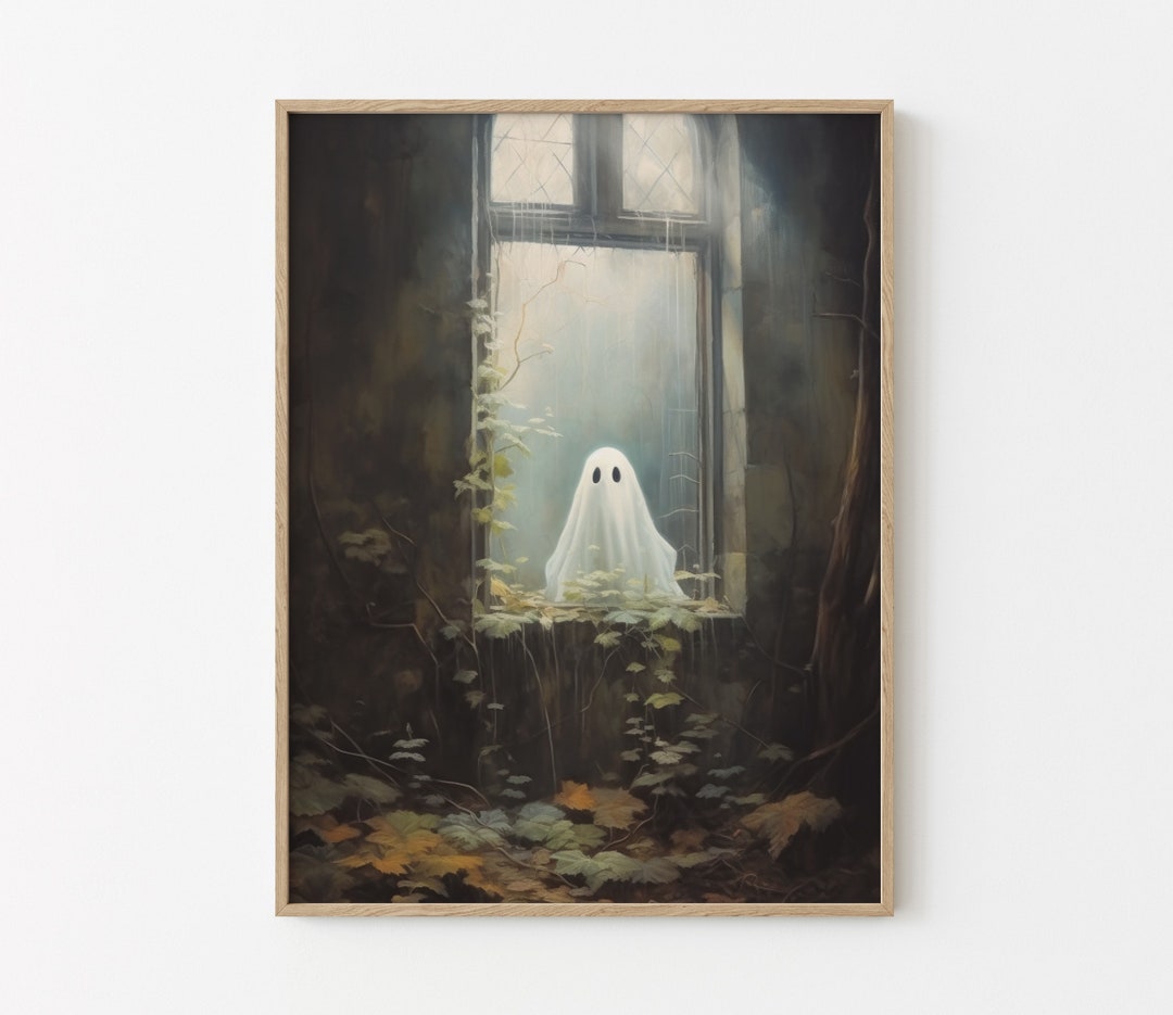 Ghost Outside Looking in Oil Painting, Vintage Poster, Art Poster Print ...