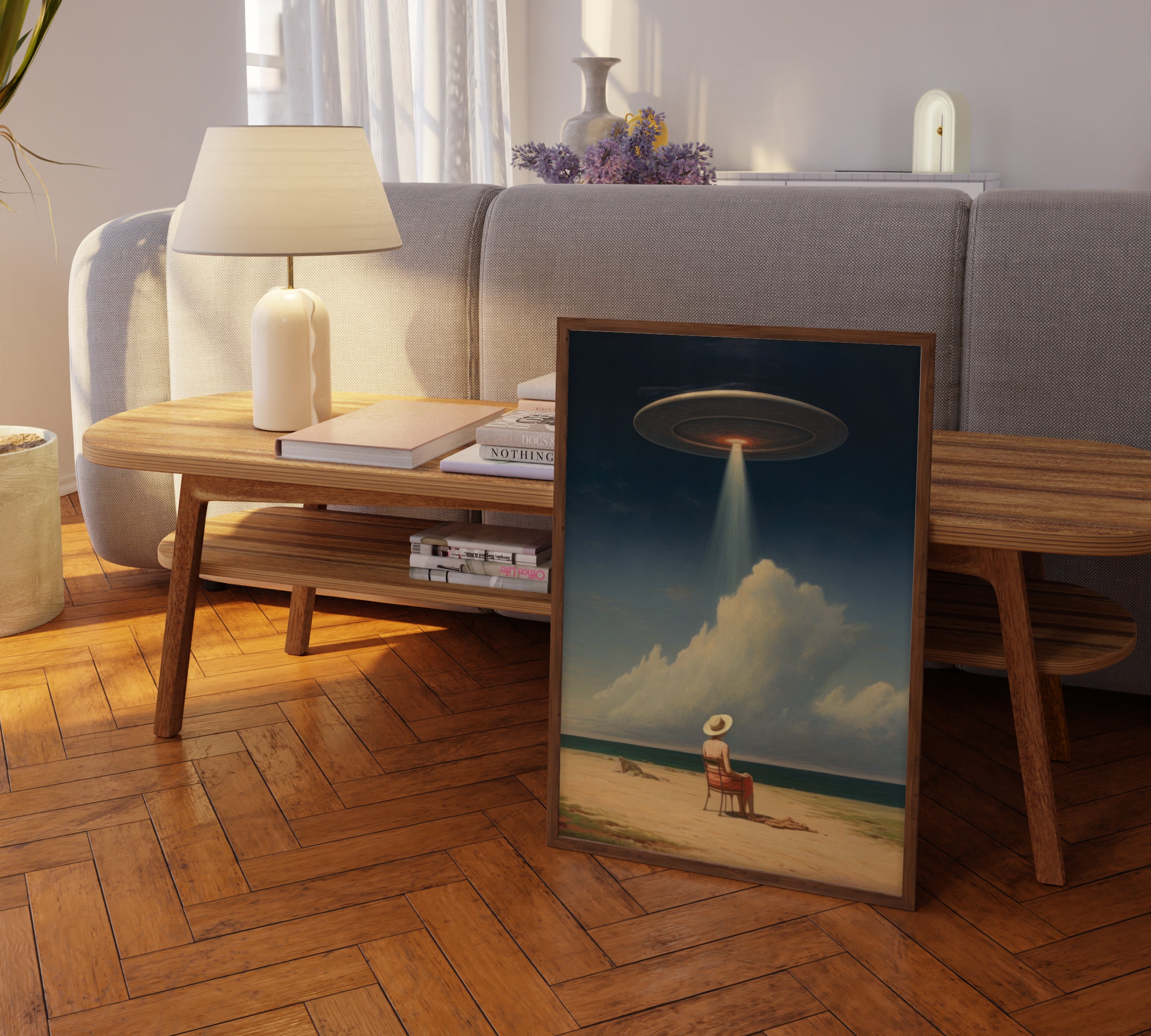 Beyond UFO Art Trippy Wall Art Retro Art Cosmic Art - Etsy