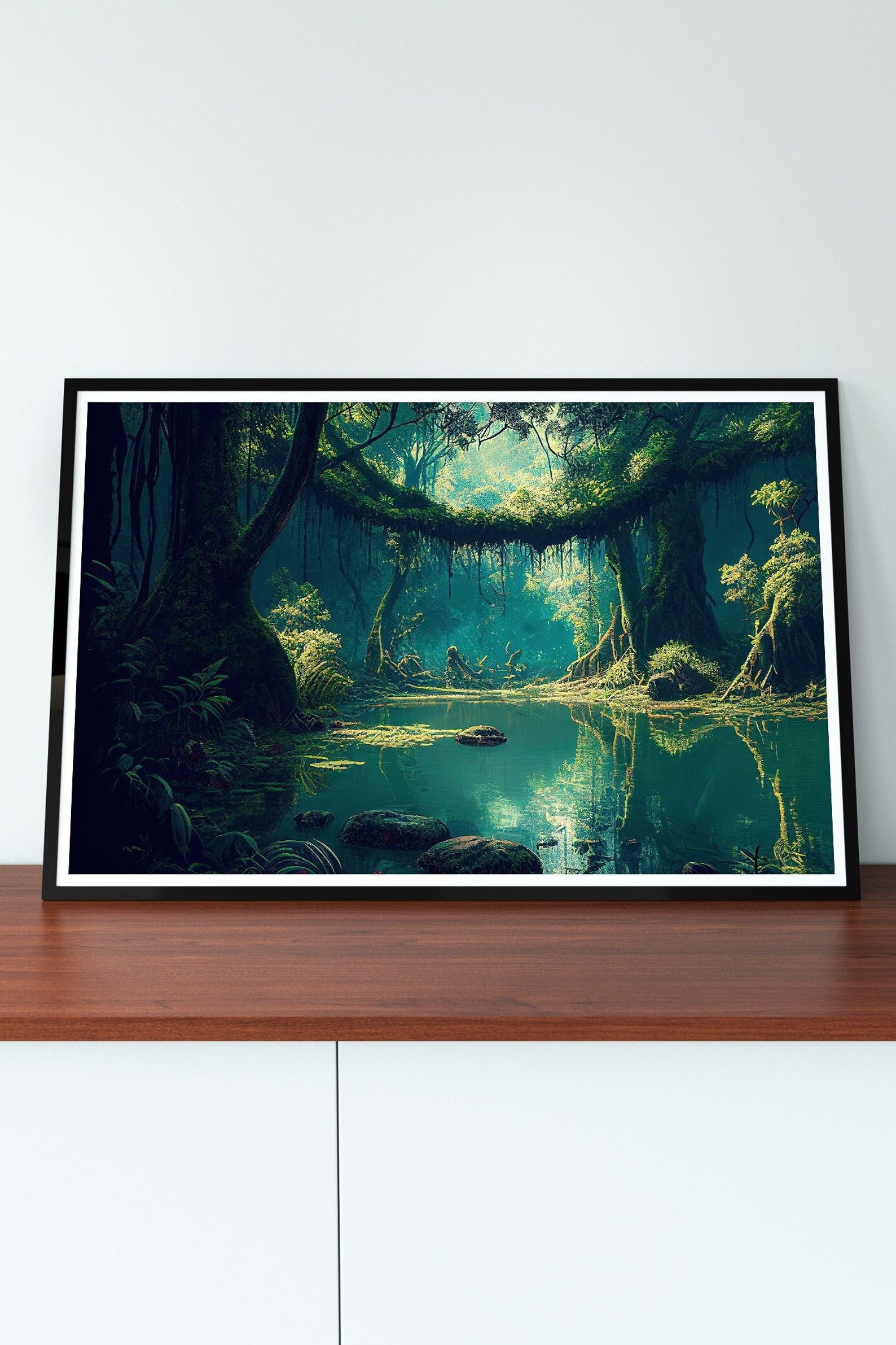 Amazon Rainforest Landscape Painting Artwork Gift for Nature - Etsy