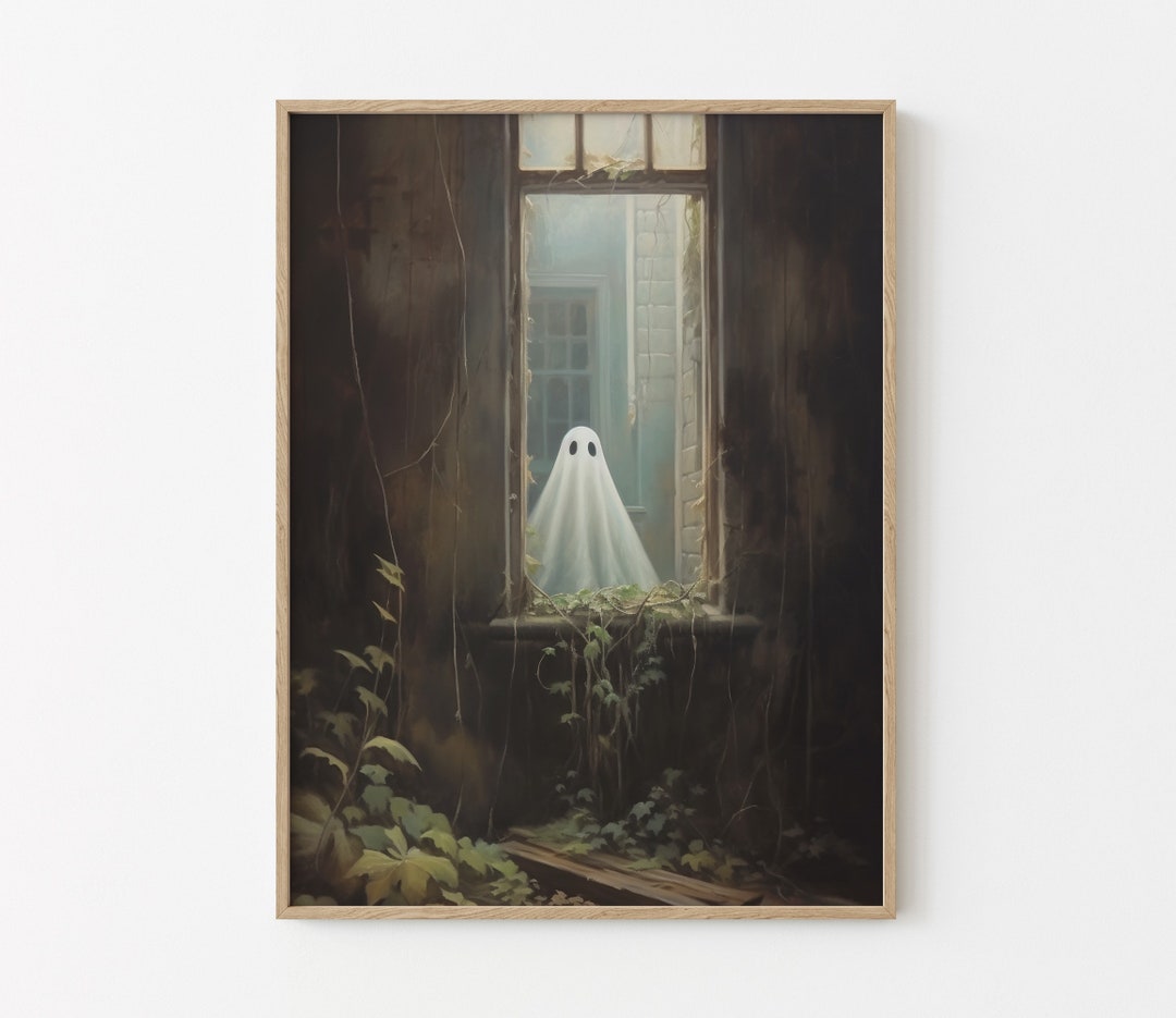 Ghost Outside Looking in Oil Painting, Vintage Poster, Art Poster Print ...