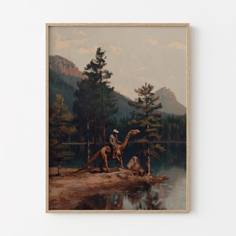 Dinosaur Poster Antique - Etsy