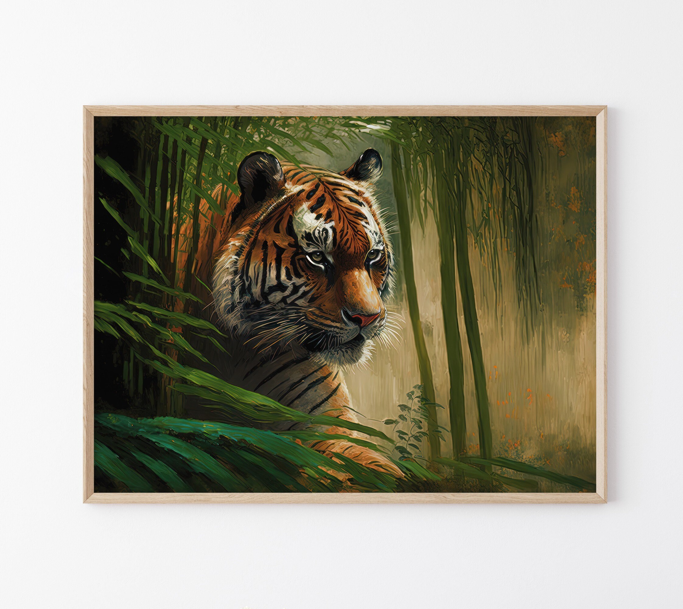 South China Tiger Chinese-style Ink Painting Wall Art Matte Print ...