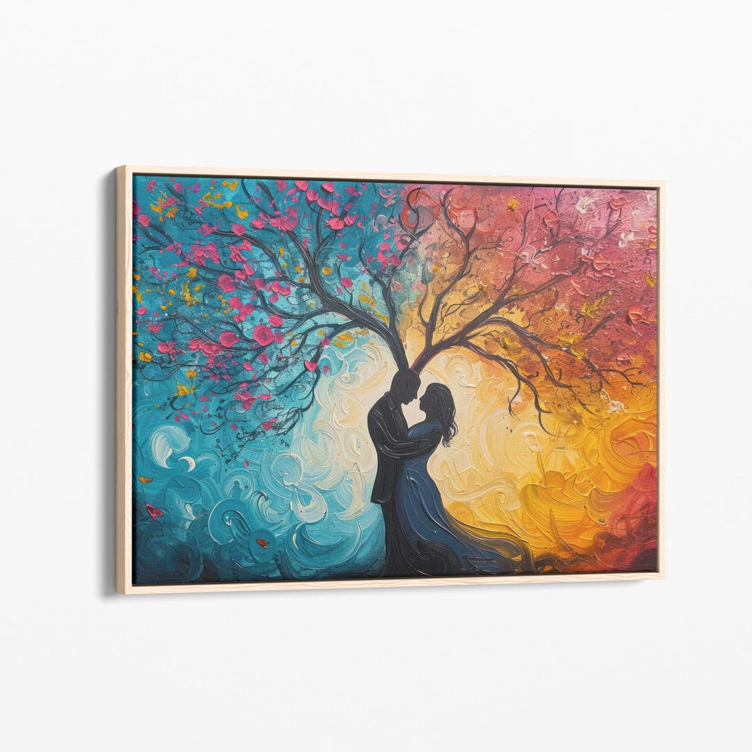 Tree of Love Panting Canvas | Soulmate Wall Art | Intricate Artwork ...