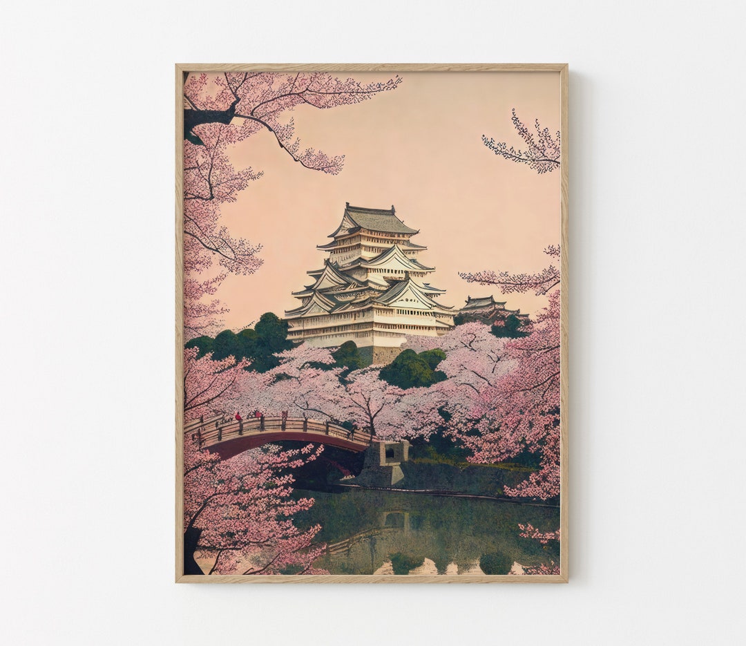 Stunning View of Himeji Japanese Castle With Sakura Tree Cherry Blossom ...