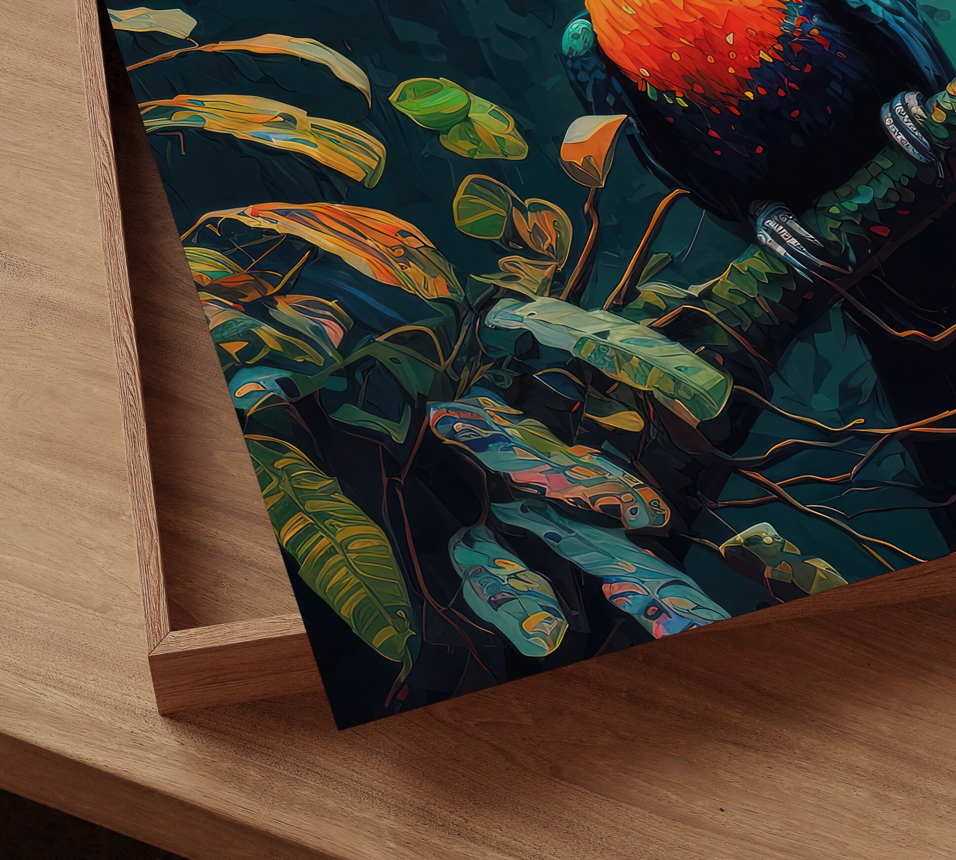 Amazon Rainforest Waterfall Toucan Painting, Gift for Nature Lovers ...