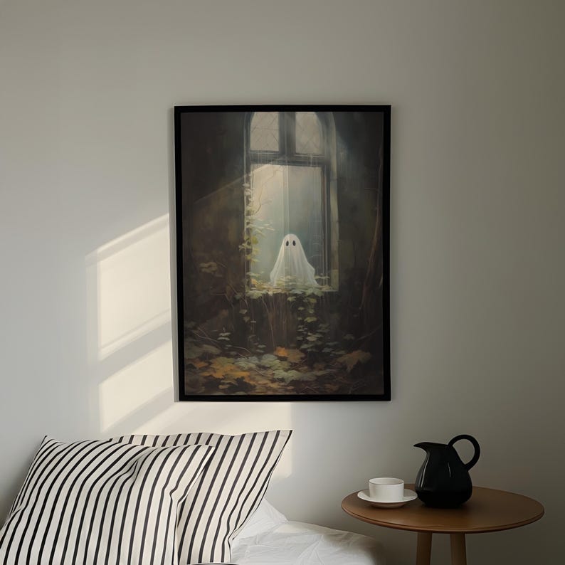 Ghost Outside Looking in Oil Painting, Vintage Poster, Art Poster Print ...