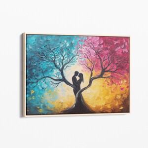 Tree of Love Panting Canvas | Soulmate Wall Art | Intricate Artwork ...