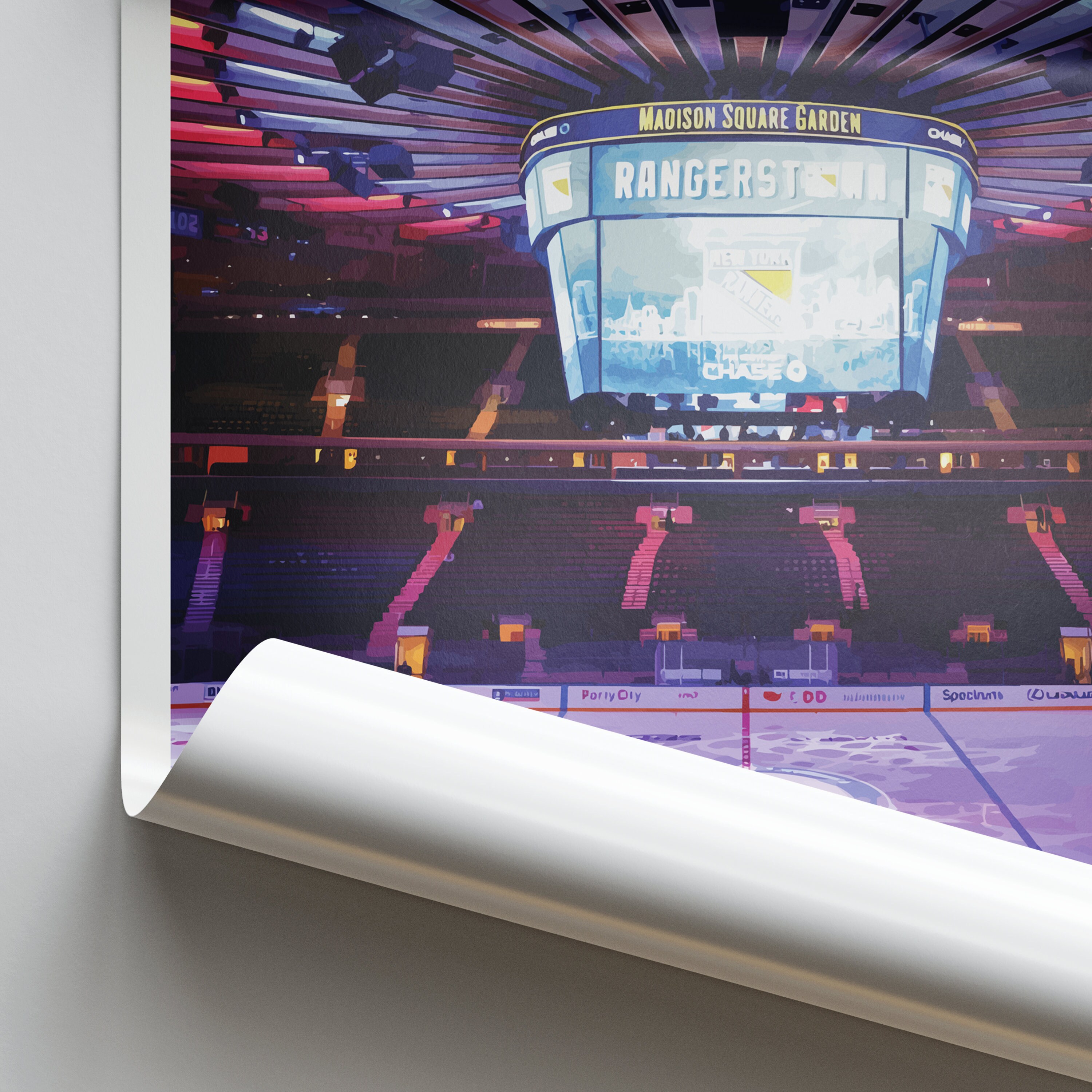 Madison Square Garden Poster, New York Rangers Poster, Minimalist ...