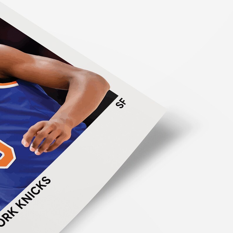 RJ Barrett Poster, New York Knicks Poster, NBA Poster, Minimalist ...